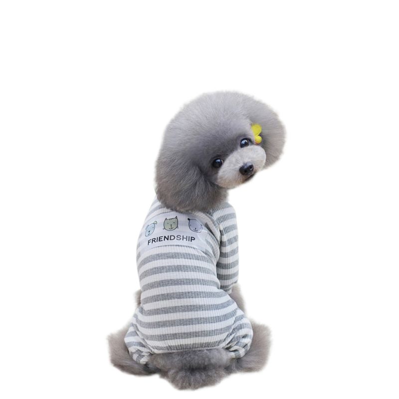 Rayas perro mono pijamas perro abrigos ropa perro ... – Grandado