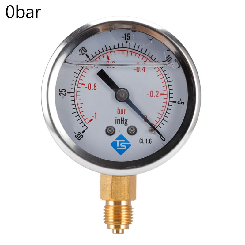 Compound Pressure Vacuum Gauge Glycerine Filled -1... – Grandado