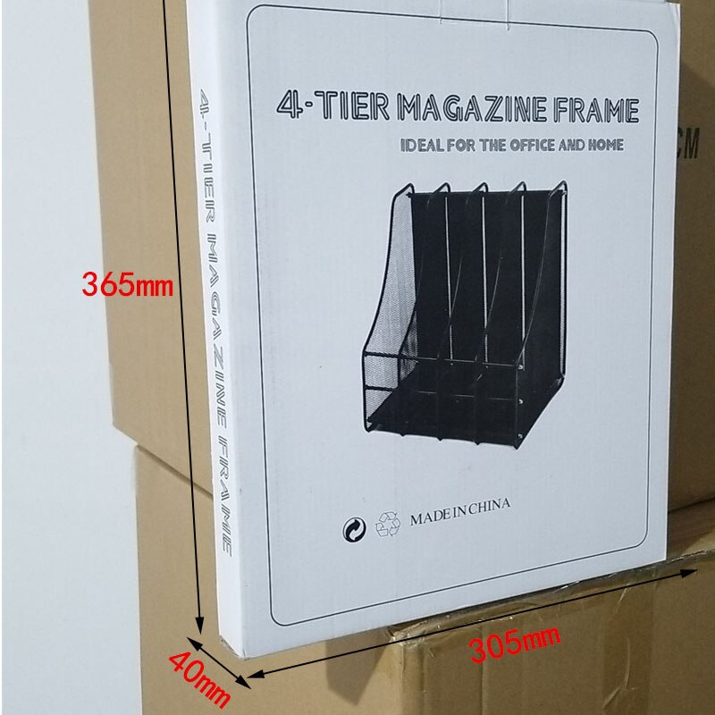 Magazine File Rack, 4-Section Metal Durable and St... – Grandado