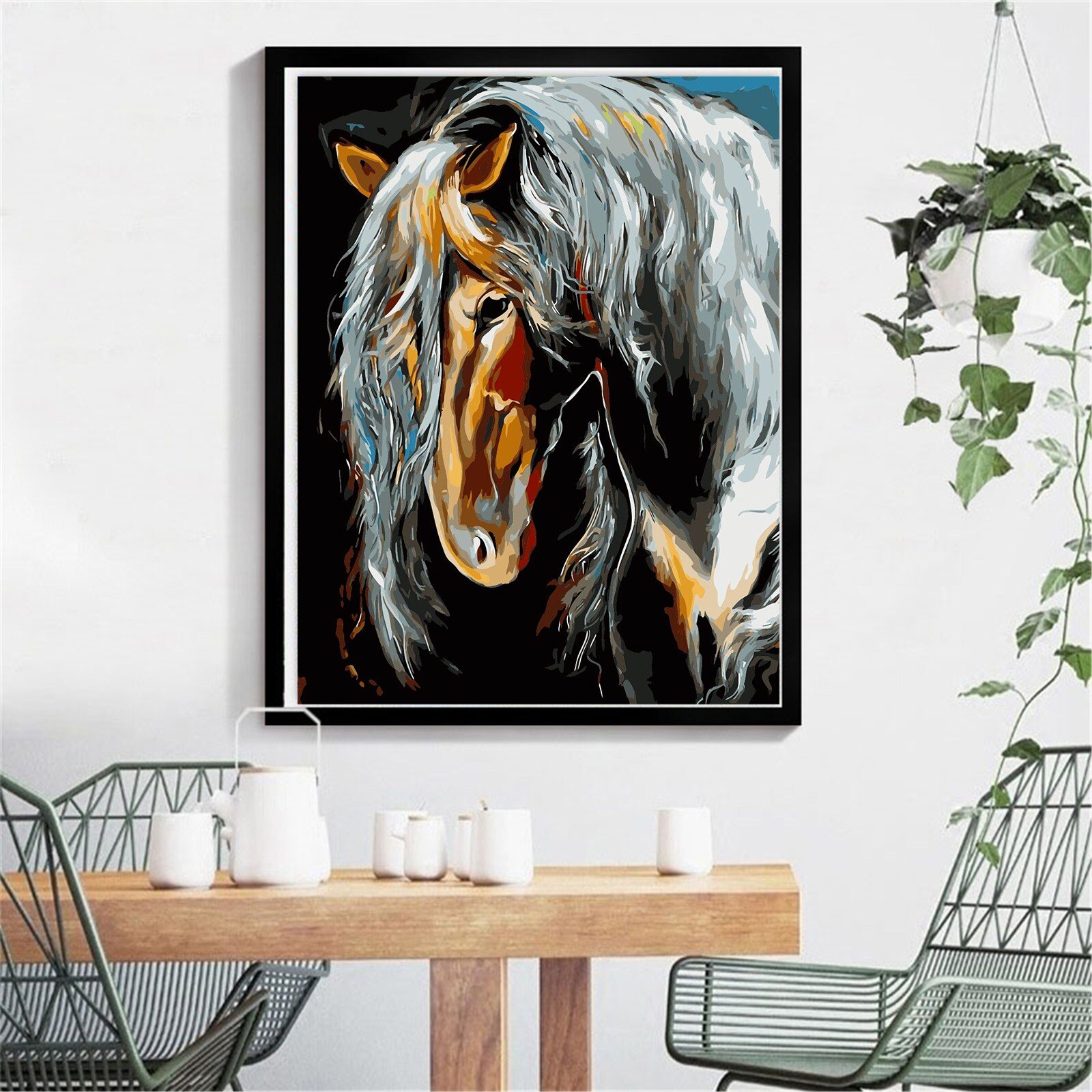 Coloring By Numbers Horse Animals Diy Paint Kits D... – Grandado