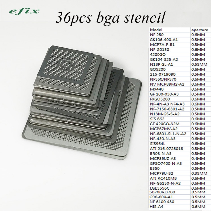 BGA Direct Warmte Reballing Universal Stencils met... – Grandado