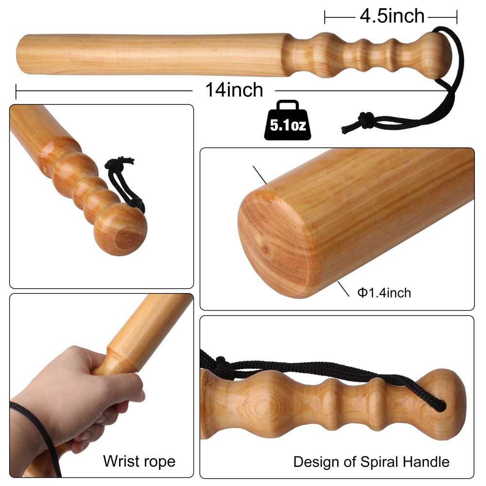 14Inch Wooden Fishing Priest Knock Stun Fish Stick... – Grandado