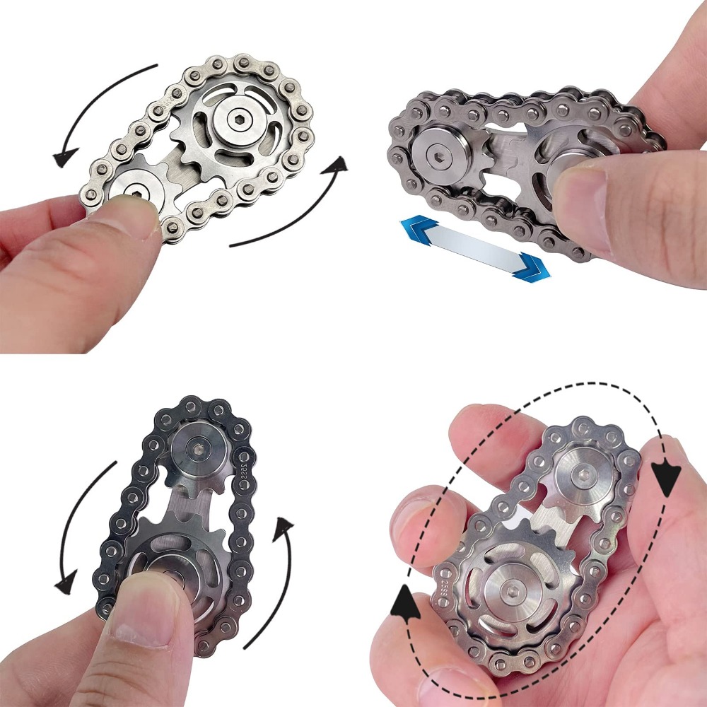 Metalen Hand Spinner Chain Gear Metalen Fidget Spi... – Vicedeal
