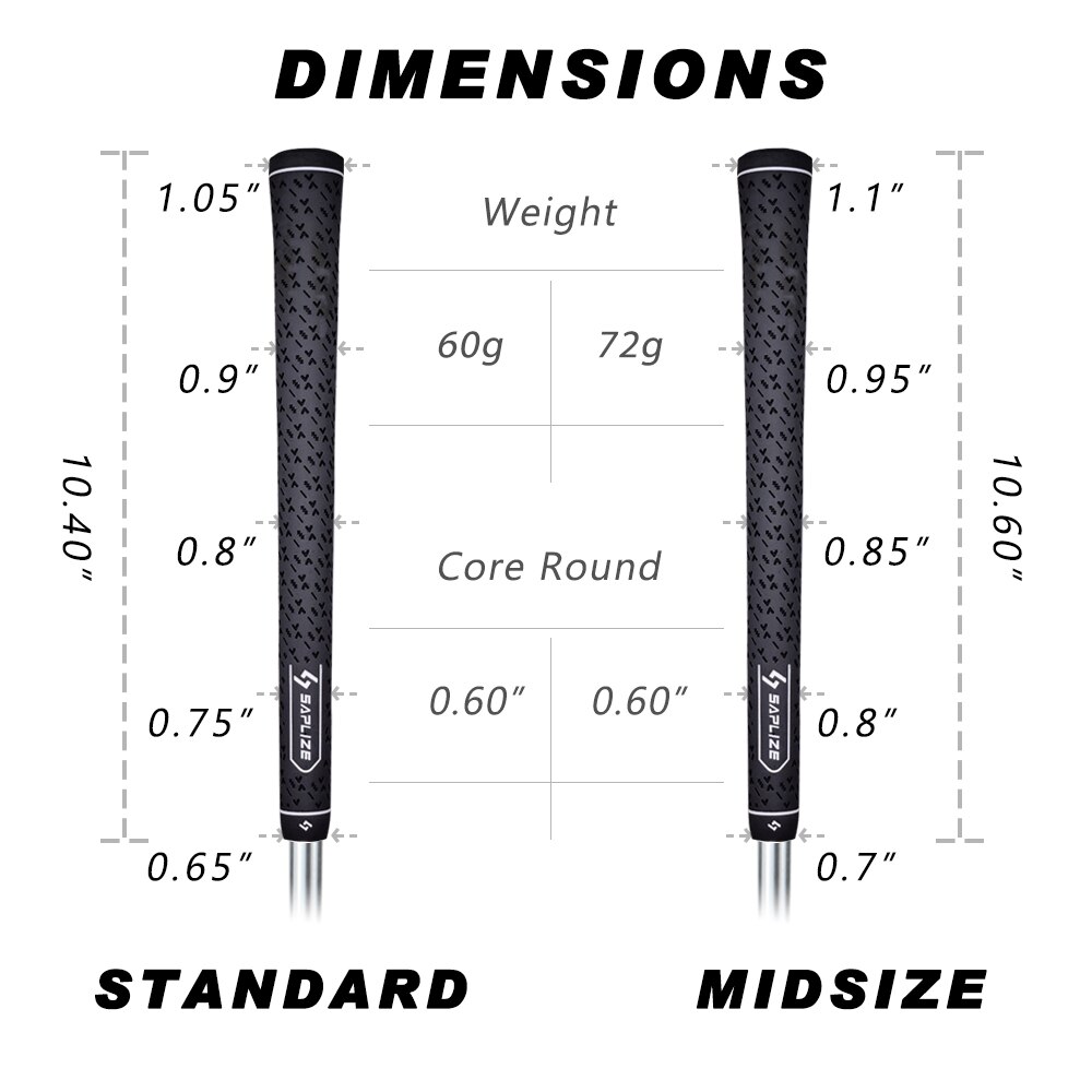SAPLIZE Golf Grips Standard Size13pcs Grips with F... – Grandado
