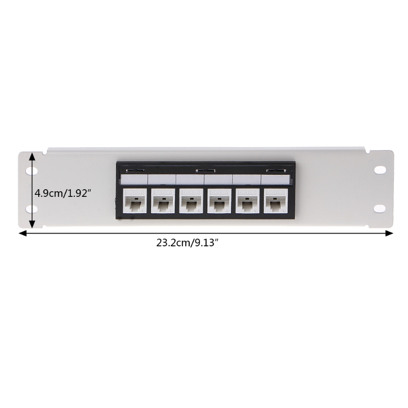 RJ45 CAT6 6 Ports Patch Panel Frame With RJ45 Keys... – Vicedeal