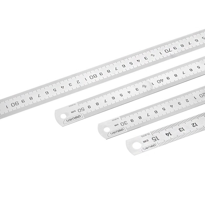 Steel Ruler Straight Ruler 15cm/30cm/50cm Stainles... – Grandado