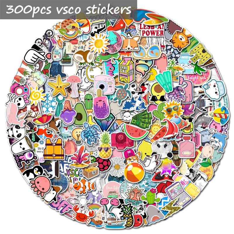 Cartoon vsco stickers kleine verse stickers voor d... – Grandado
