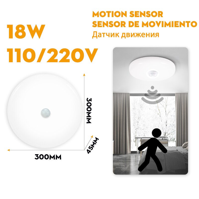 Moderne Led Plafond Verlichting 220V Motion Sensor... – Grandado