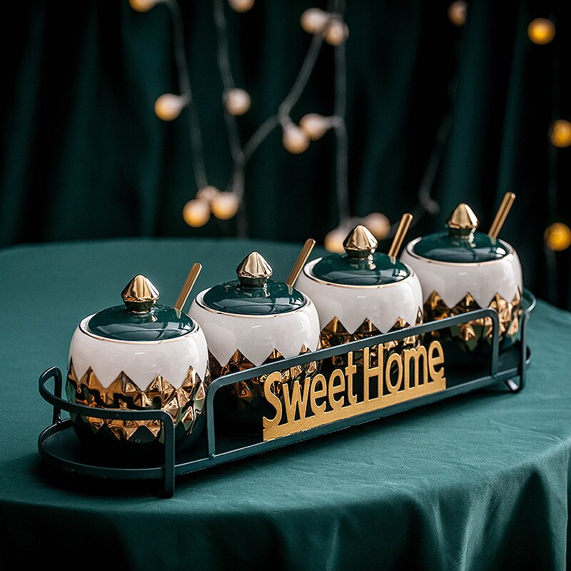 Nordic Light Luxury Seasoning Jar 4 Piece Set Hous... – Vicedeal