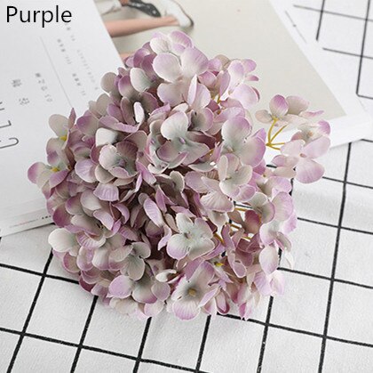DIY 19cm hydrangea craft artificial flower head si... – Vicedeal