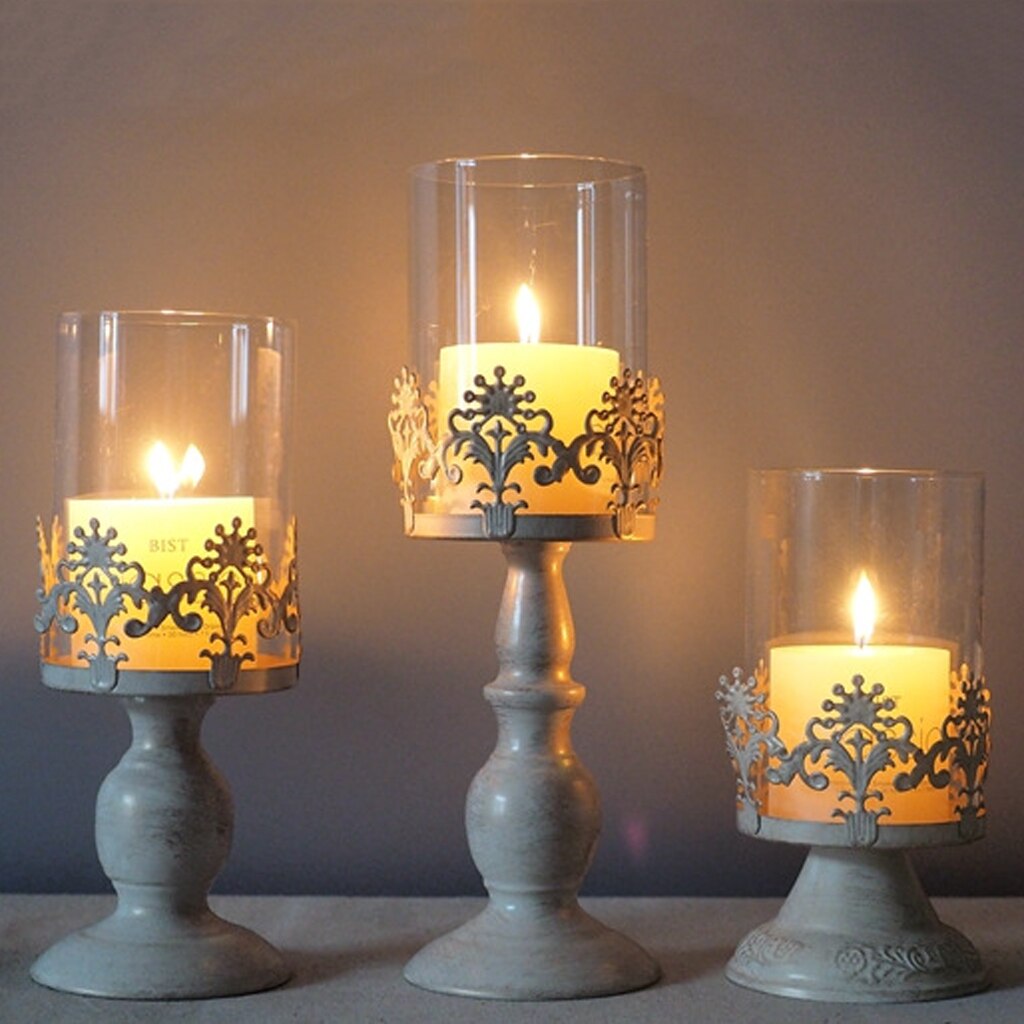 3pcs/set Decorative Pillar Holder Candle Tea Light... – Grandado