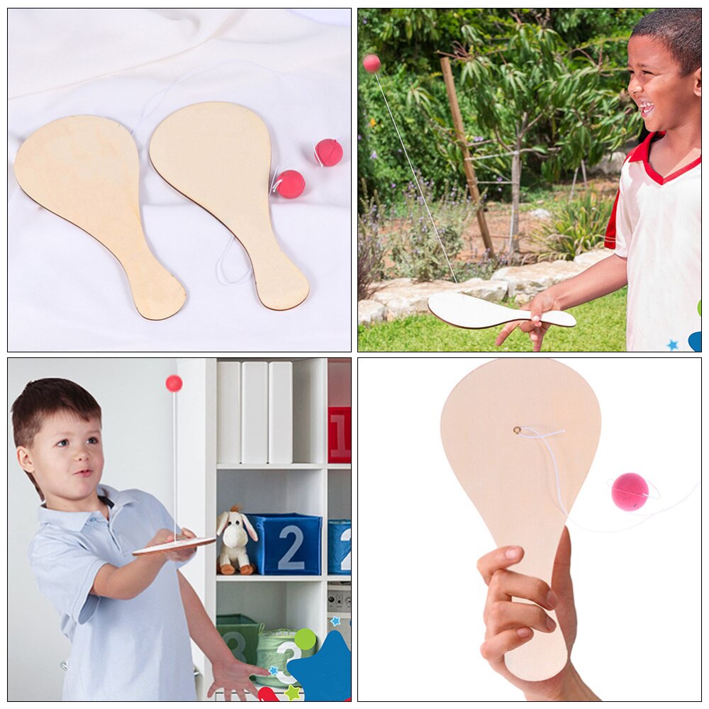 6pcs Wood Paddle Game Indoor Outdoor Paddle Toys G... – Vicedeal