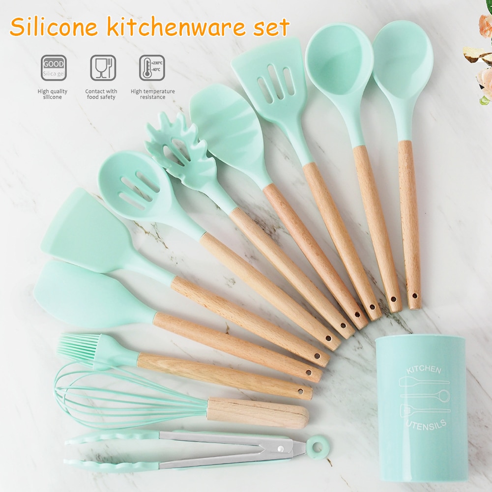 Silicone Kitchenware Cooking Utensils Set Heat Res... – Vicedeal
