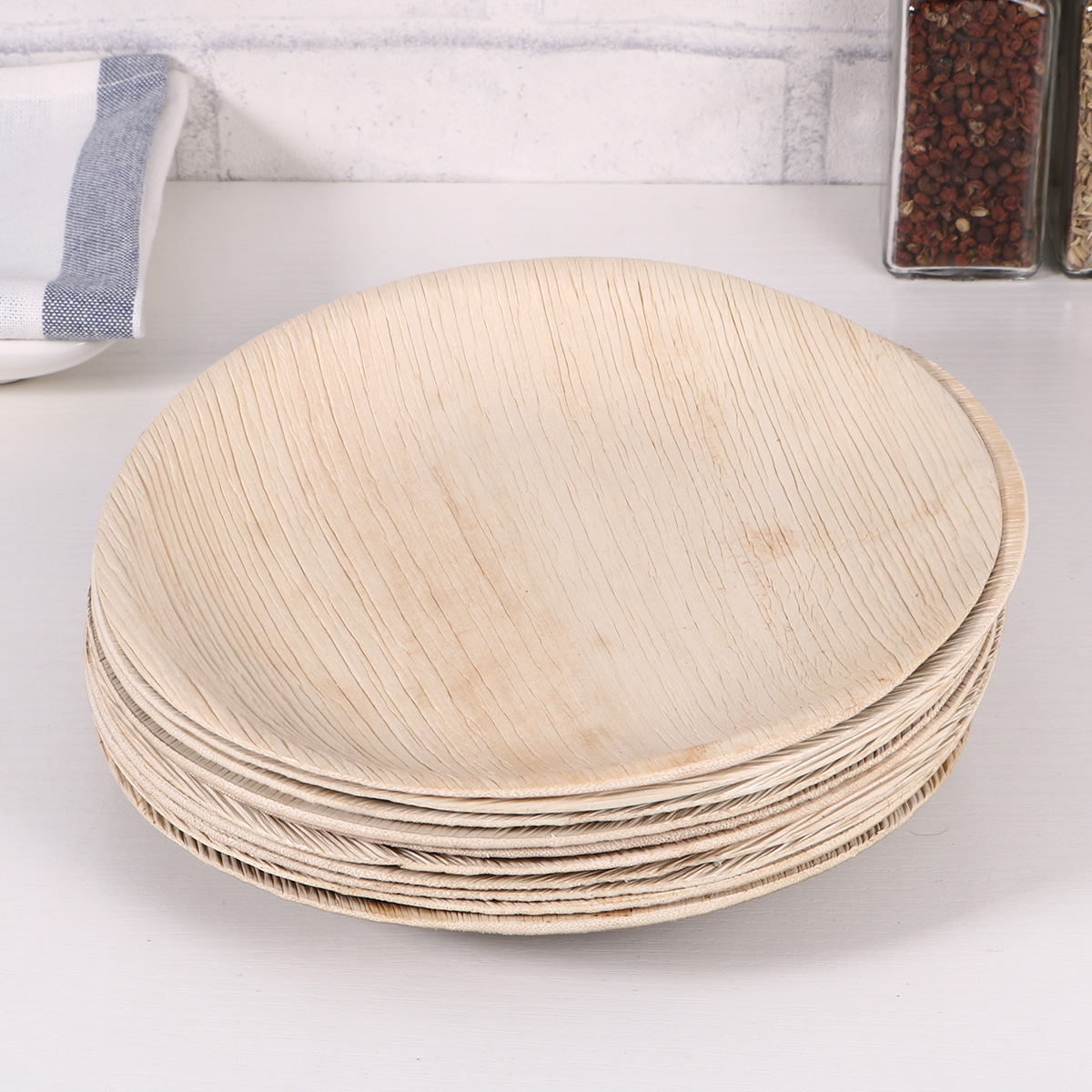 10pcs Disposable Tableware Wooden Plate Dessert Di... – Grandado