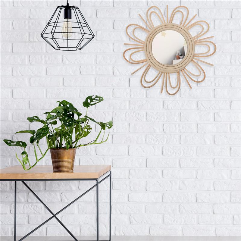 Rattan Woven Mirror Wall Decoration Wall Decorativ... – Grandado
