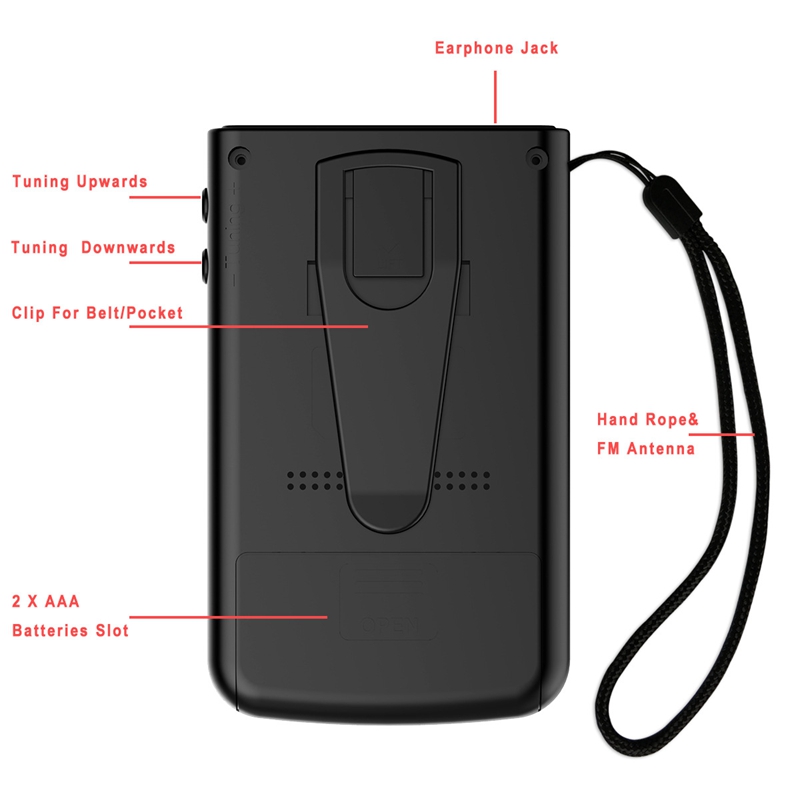 FM/AM Radio Digital Mini Portable Stereo Hearing R... – Vicedeal