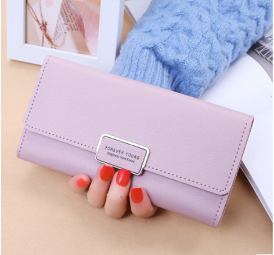 ladies pu long wallet 30% off long buckle clutch b... – Vicedeal