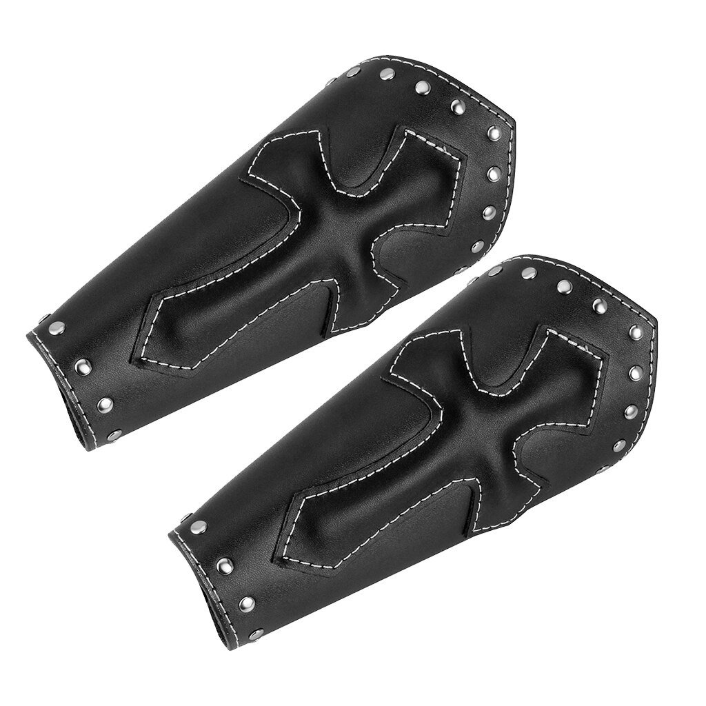 2pieces Vintage Pu Leather Arm Armor Arm Guard Med... – Grandado