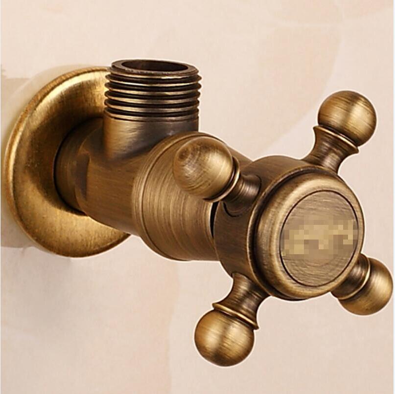 Antique Brass Triangle Valve Water Control Valve B... – Vicedeal