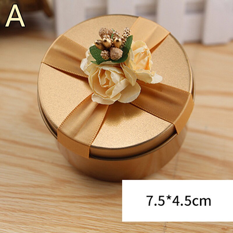Luxury Gold Round Shape Tinplate Wedding Candy Box... – Vicedeal