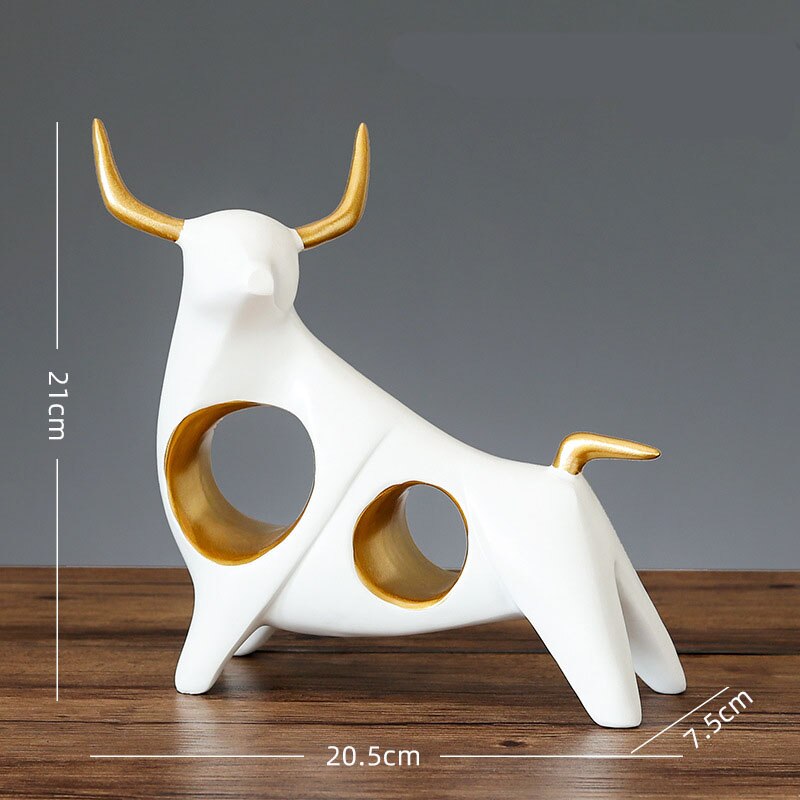 European resin calf decoration statue,Modern art s... – Grandado