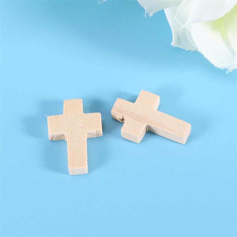 50 Uds de madera colgantes de Cruz pulido natural ... – Grandado