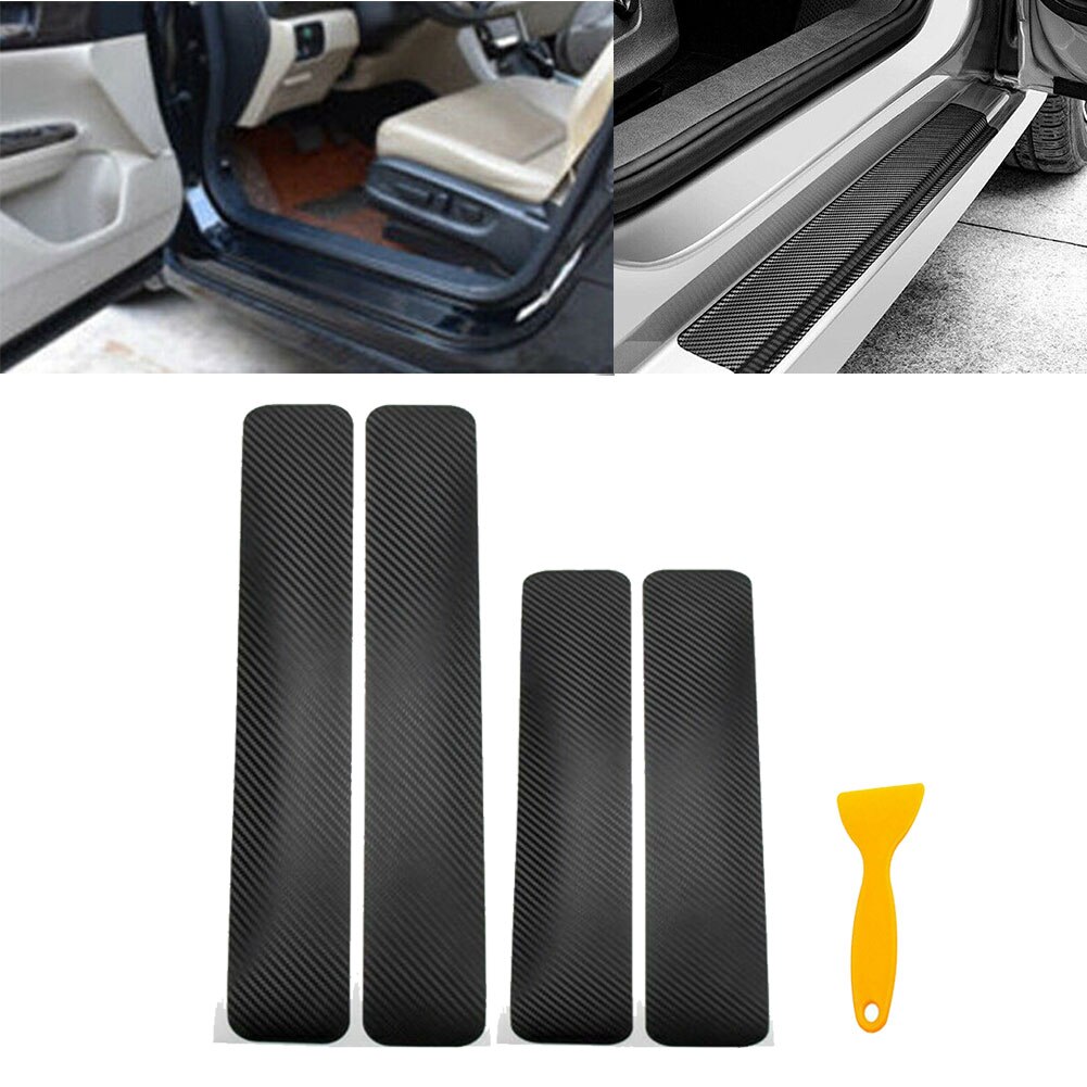 Accessories Carbon Fiber Car Scuff Plate Door Sill... – Grandado