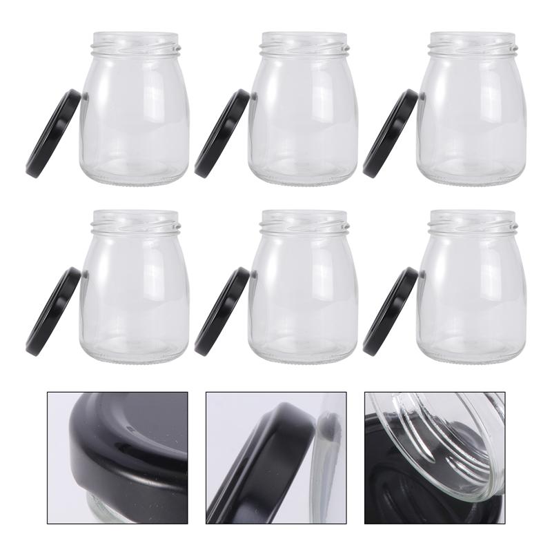 6Pcs Glass Jam Bottles Heat Resistant Bottles Hone... – Vicedeal