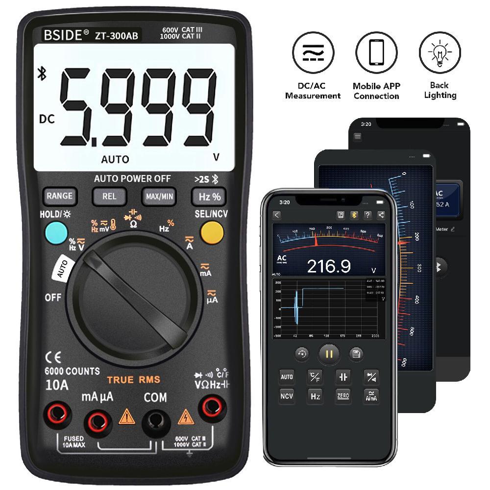 Bside digital multimeter trådlös amperemeter sant ... – Vicedeal
