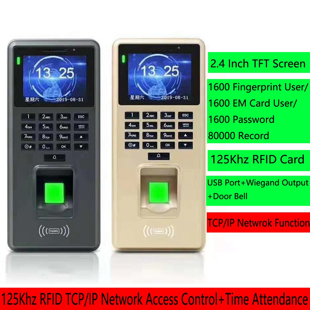 2.4 inch TCP/IP USB 125Khz RFID Electronic Time Cl... – Grandado