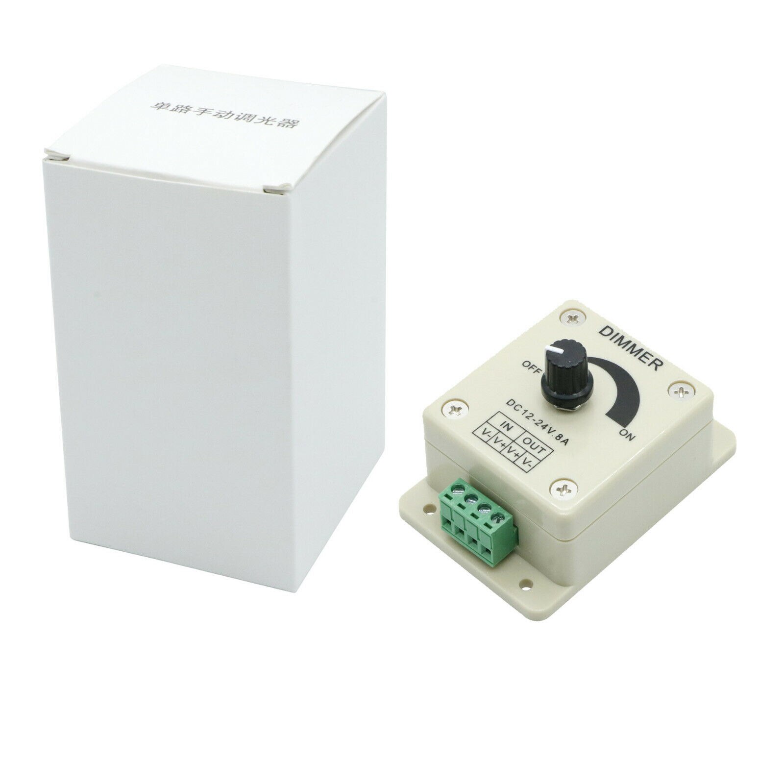 12V 24V LED Dimmer Switch 8A Voltage Regulator Adj... – Grandado