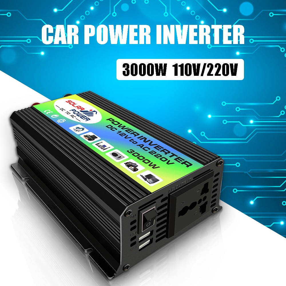 Peak 3000W Car Power Inverter 12V 220V 110V Built-... – Grandado