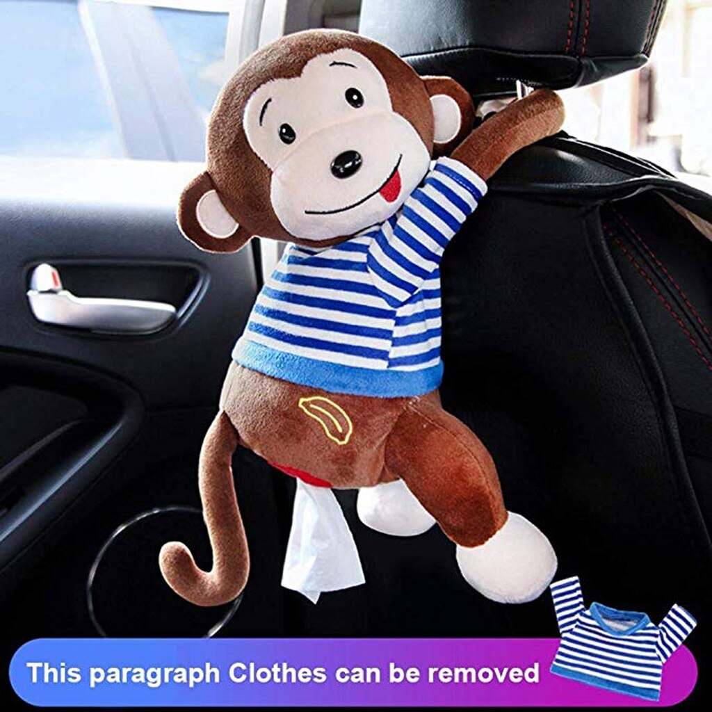 Car Tissue Box Cartoon Monkey Storage Tissue Box W... – Grandado
