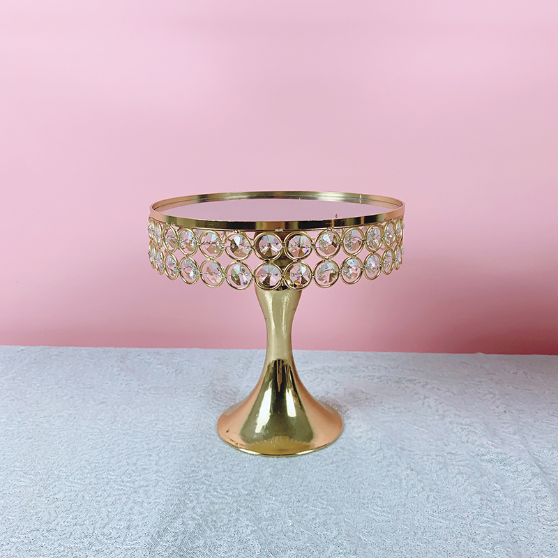1pcs gold 3 tiers Crystal beads cake stand set gol... – Grandado