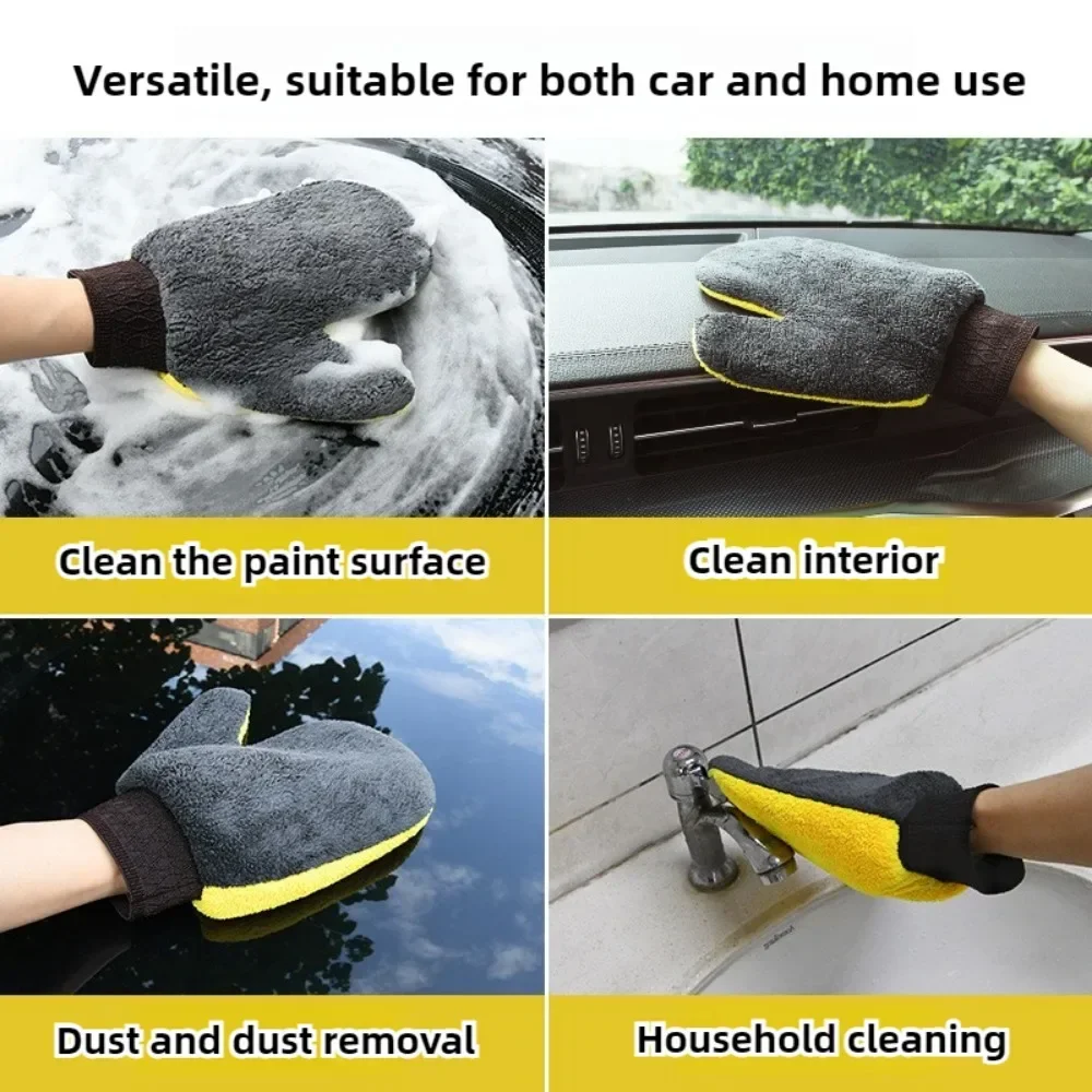 Car Wash Cleaning Glove Brush Thick Double-faced M... – Grandado
