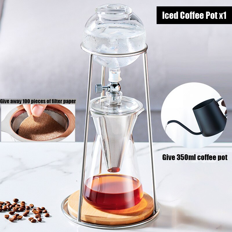 Iced Coffee Pot Water Drip Coffee Machine Reusable... – Vicedeal