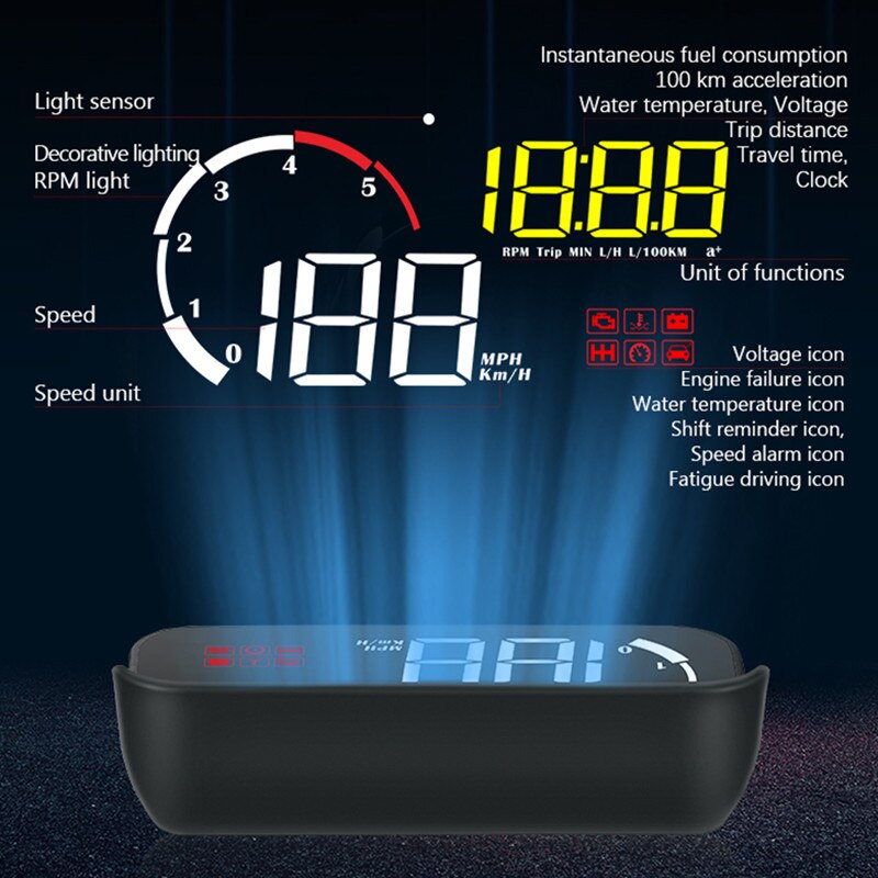 GEYIREN Newest M10 HUD display With Lens Hood yell... – Grandado