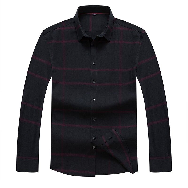 8XL Plus size Men's Regular-fit Long Sleeve Stretc... – Grandado