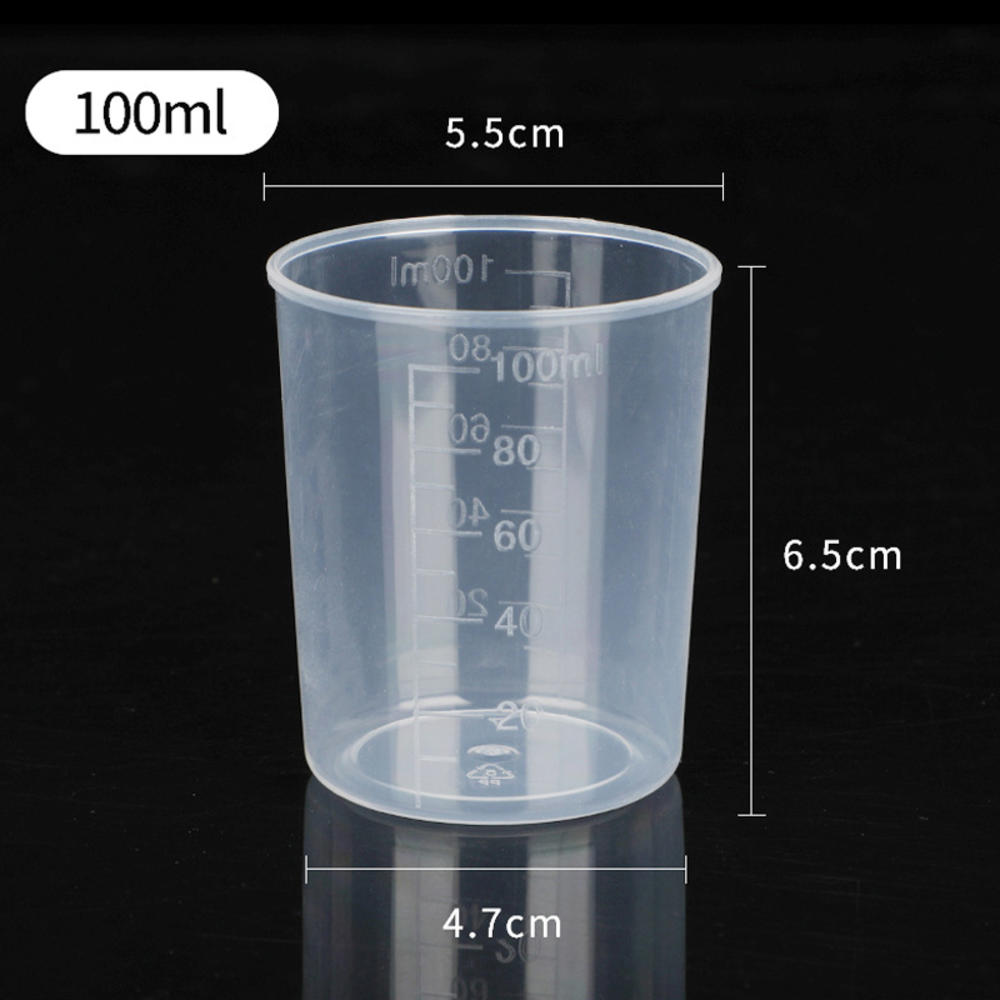 1/2 Pcs 100ml/3.4oZ Clear Plastic Graduated Measur... – Grandado