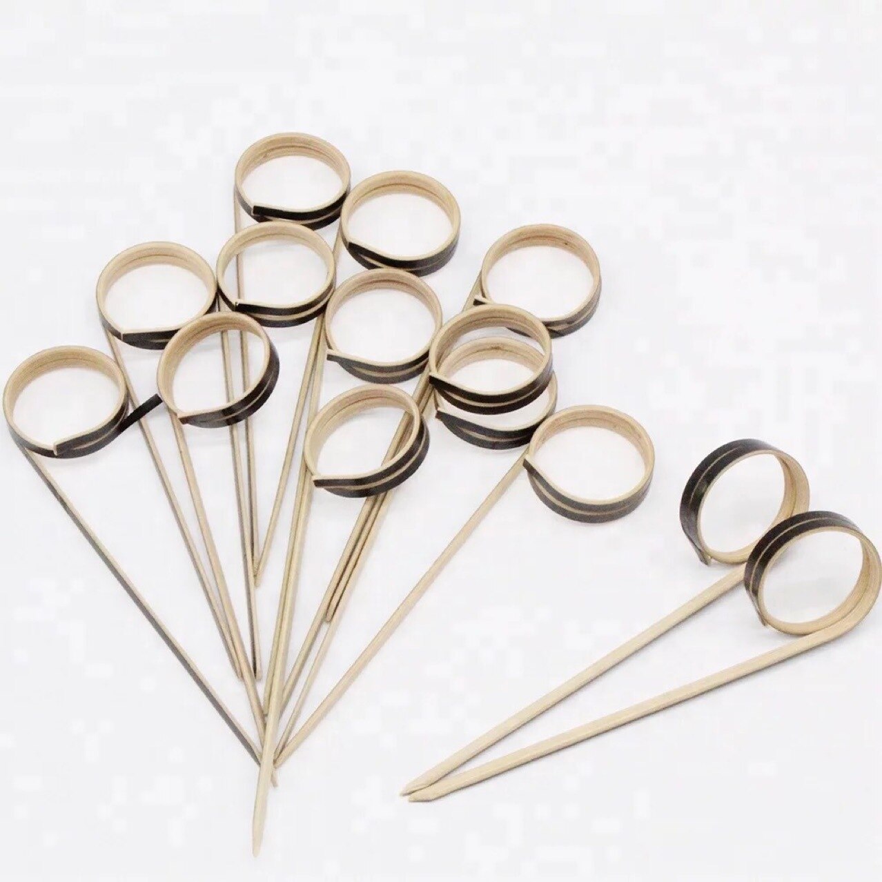 100 Pieces Bamboo Fruit Fork Sticks Toothpick Disp... – Grandado