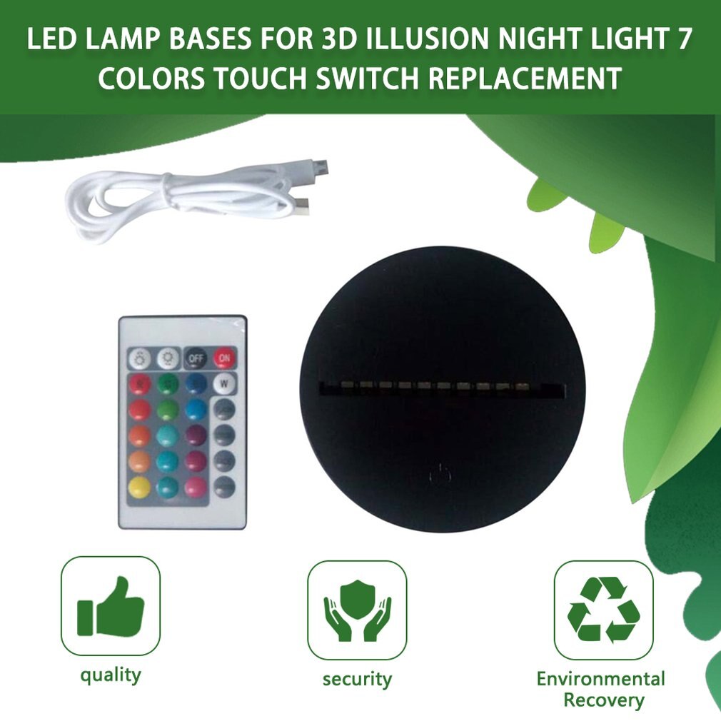 LED Lamp Bases for 3D Illusion Night Light 7 Color... – Grandado