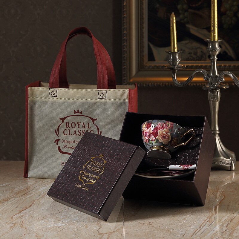 Royal Ceramic Tea Coffee Cups Saucer Set Porcelain... – Grandado