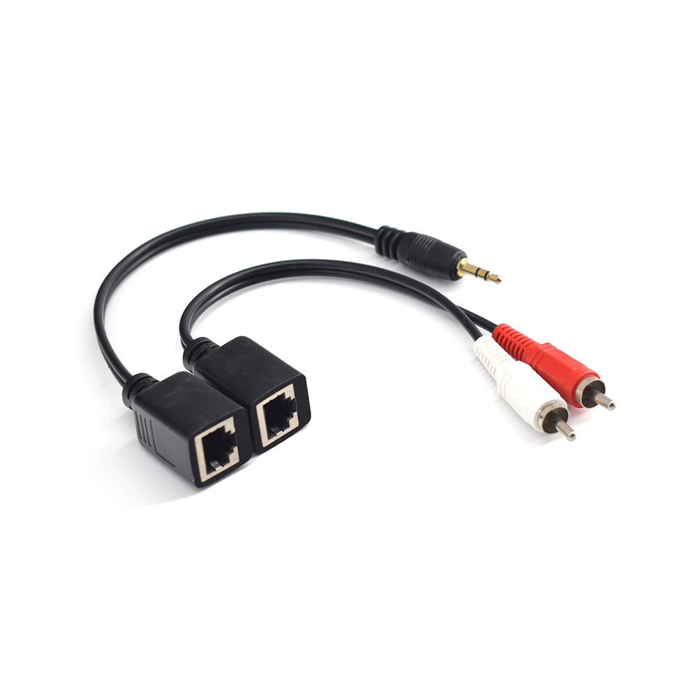 Dc Connector Audio 3.5Mm Naar Rj45 Netwerk Poort 2... – Vicedeal