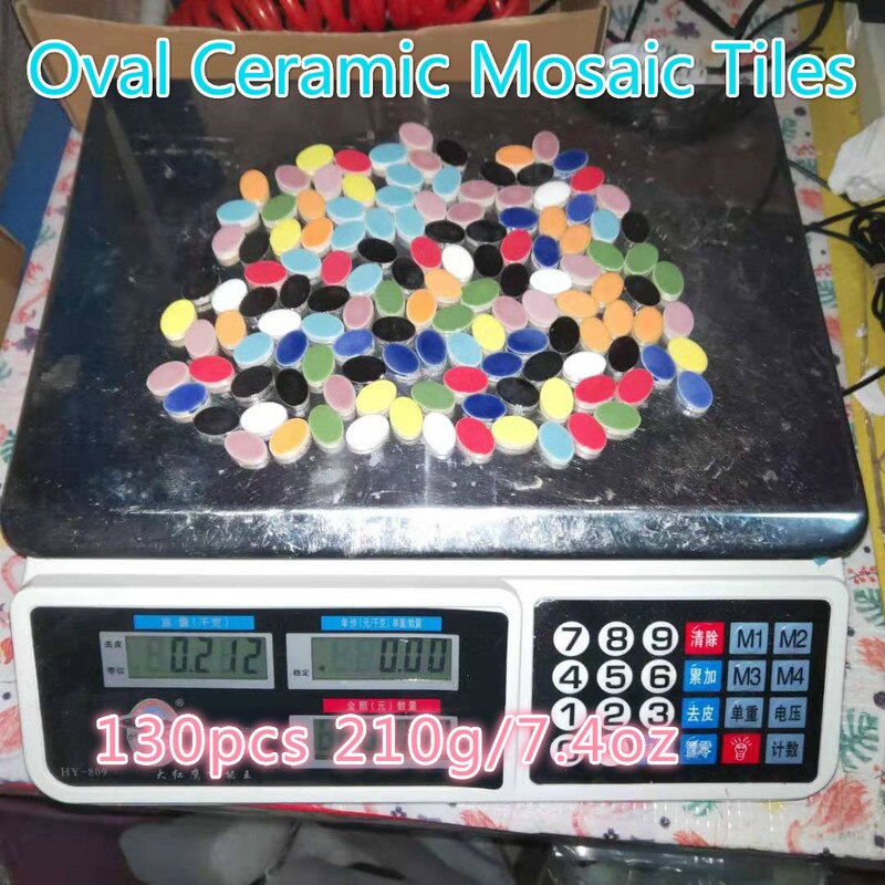 130pcs Oval Shape Ceramic Mosaic Tiles Mixed Color... – Grandado
