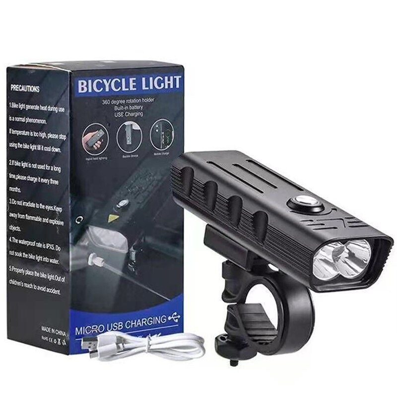 Fiets Koplamp 10000Mah Usb Oplaadbare 3000 Lumen M... – Grandado