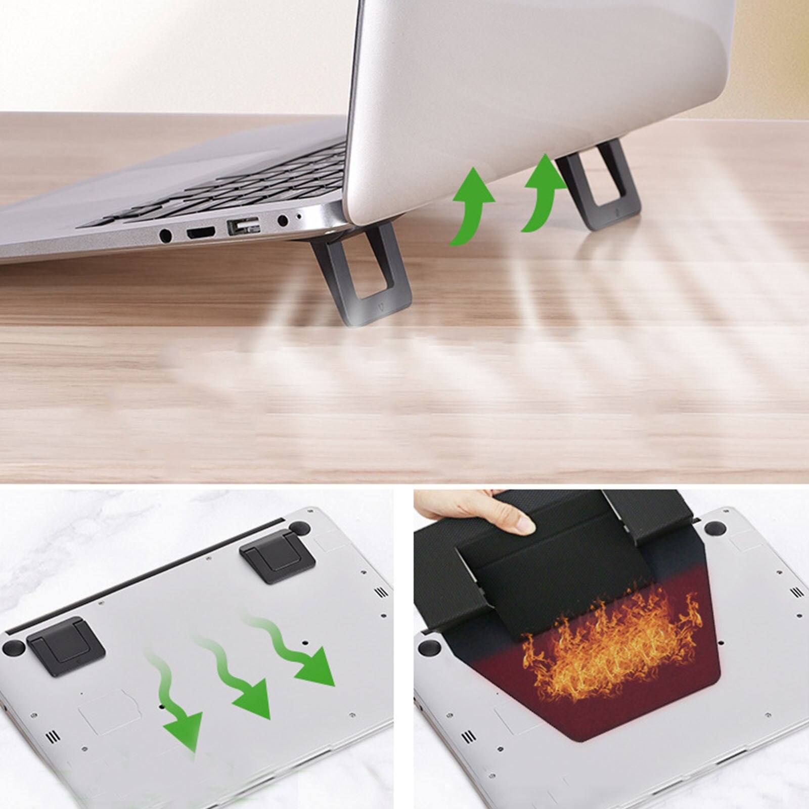 Laptop Stand Desktop Heightening Radiator Self-Adh... – Vicedeal