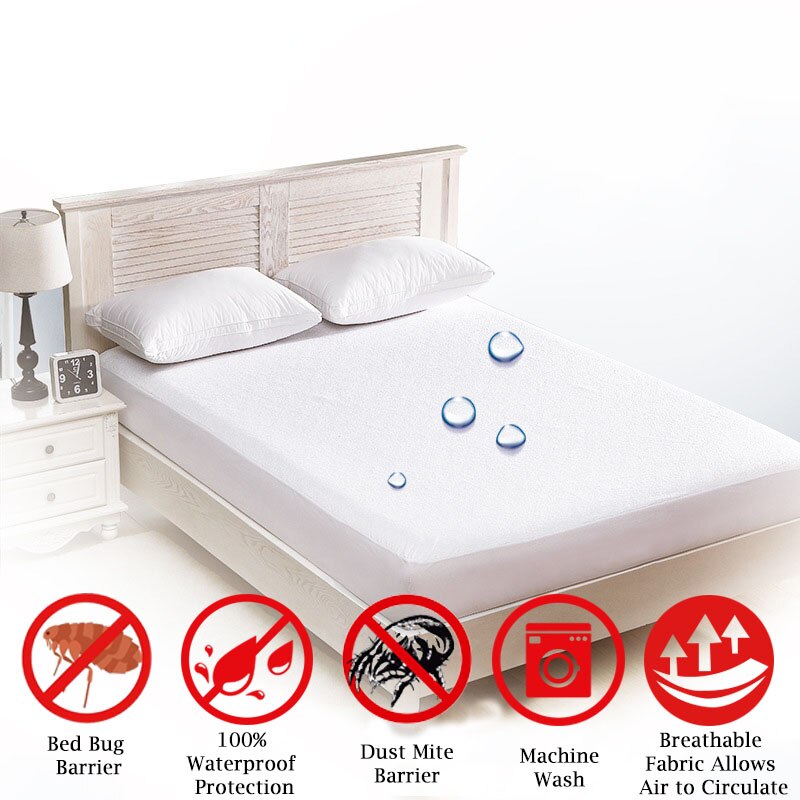 Home Hotel White Terry Cloth Bedding Sheet For Mat... – Grandado