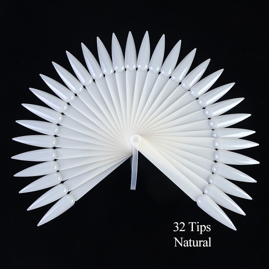 32pcs Nail Art Display Tips Stiletto Practice Pale... – Grandado