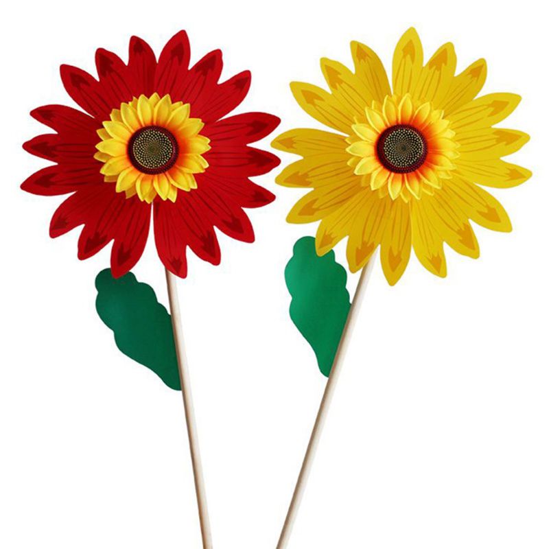 Hout Zonnebloem Windmolen Wind Spinner Pinwheels H... – Vicedeal