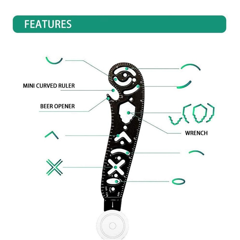 Multi-Function ,Versatile Drawing Tool,Curved Rule... – Grandado